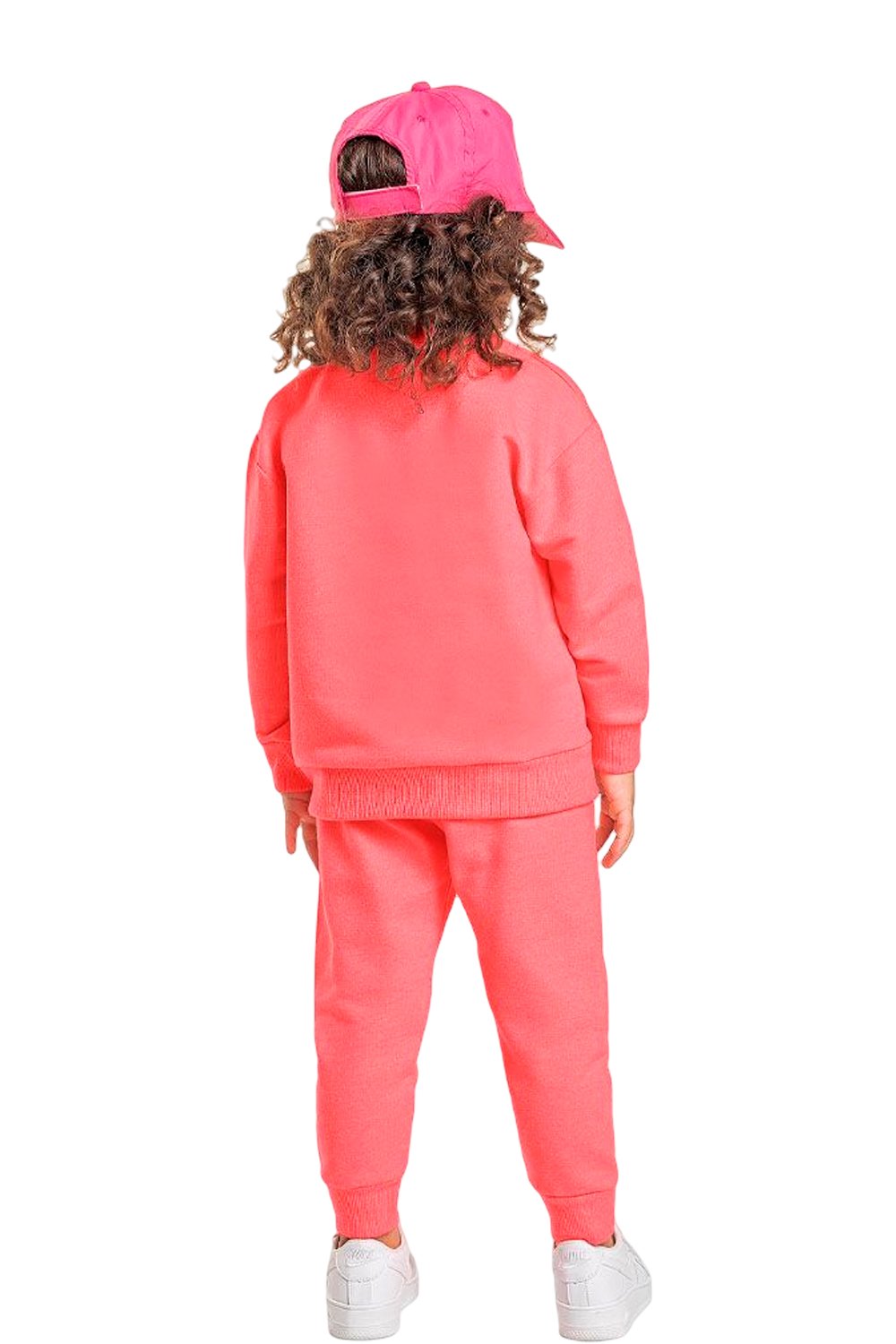 Conjunto em Moletom Flúor Infantil Menina Unicorns Pink - Fakini