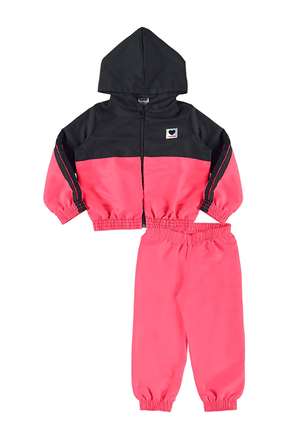 Conjunto Jaqueta e Calça Microfibra Infantil Menina Preto Marlan