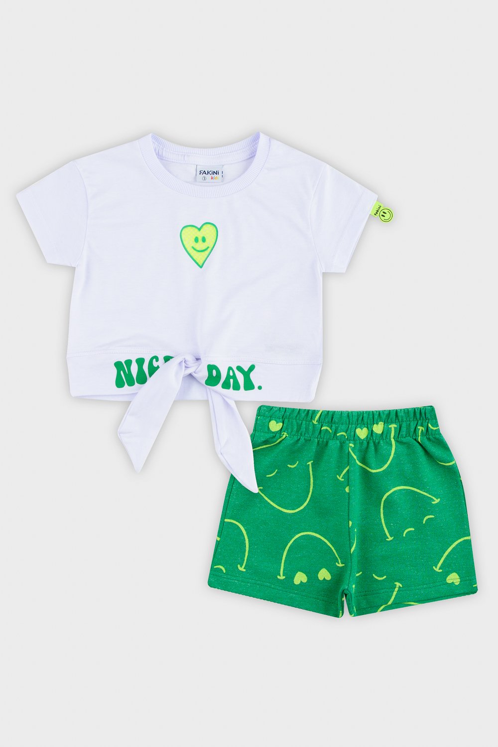 Conjunto Fakini Infantil Menina Smile Branco