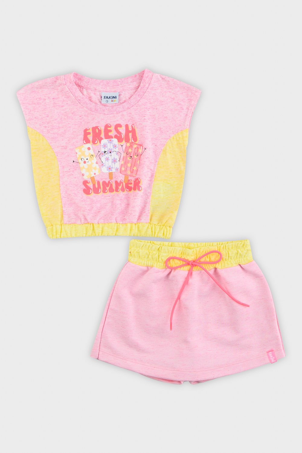 Conjunto Fakini Infantil Menina Fresh Summer Rosa