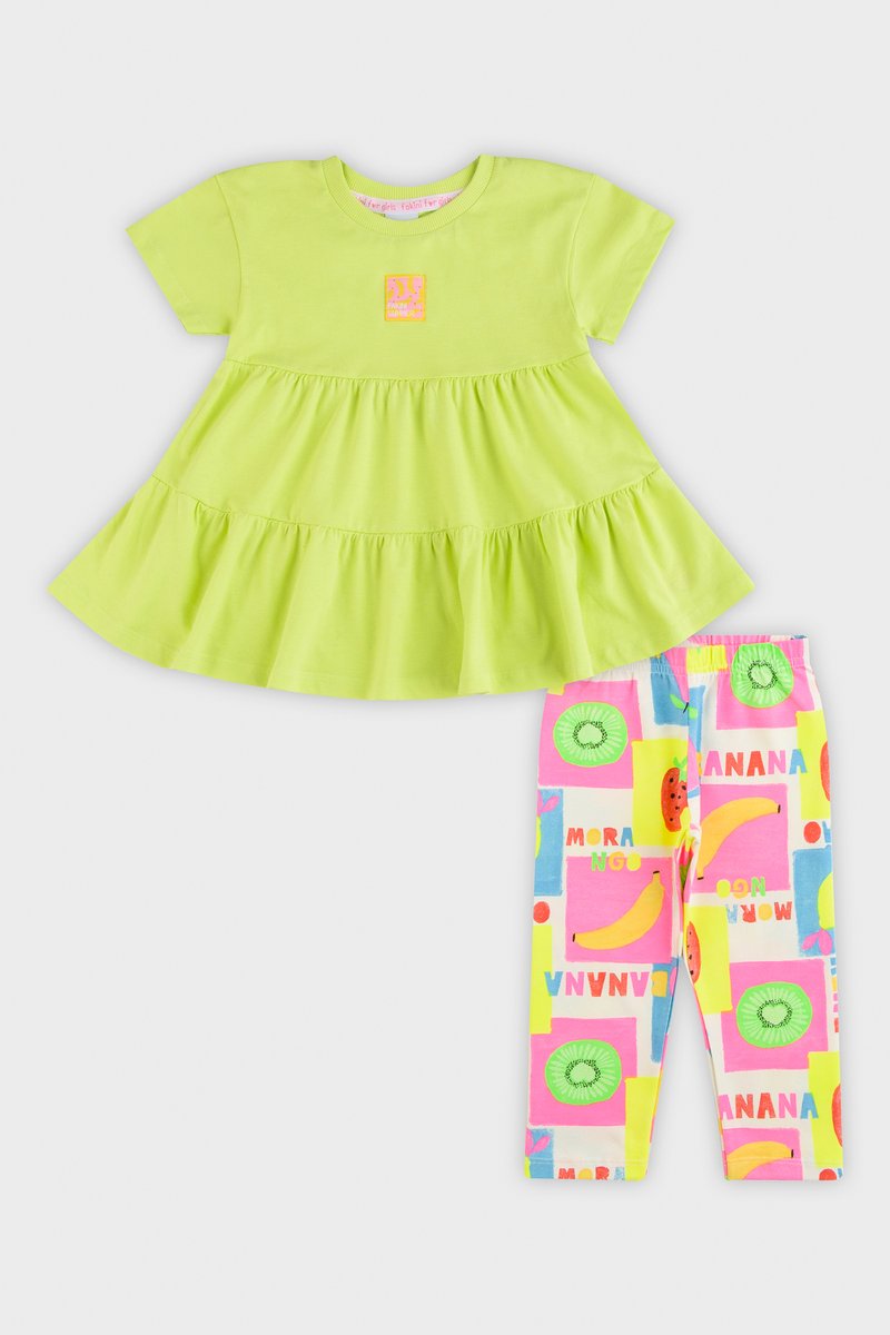 Conjunto Fakini Infantil Menina Frutas Verde