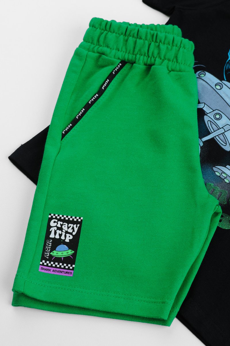 Conjunto Fakini Infantil Menino Crazy Trip Preto