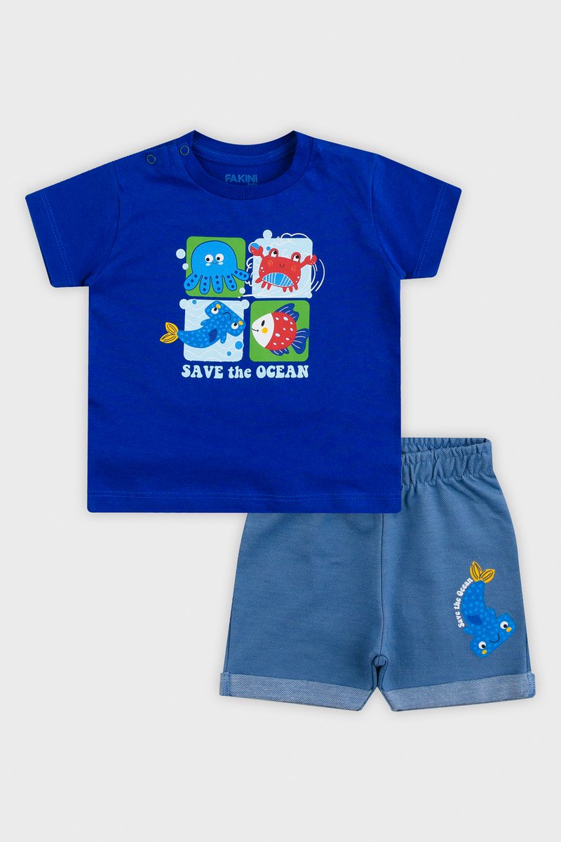 Conjunto Fakini Bebê Menino Save the Ocean Royal