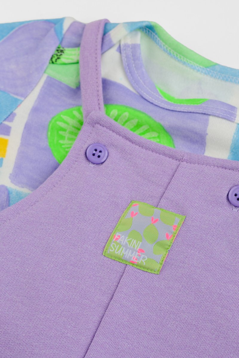 Conjunto Fakini Bebê Menina Frutas Lilás