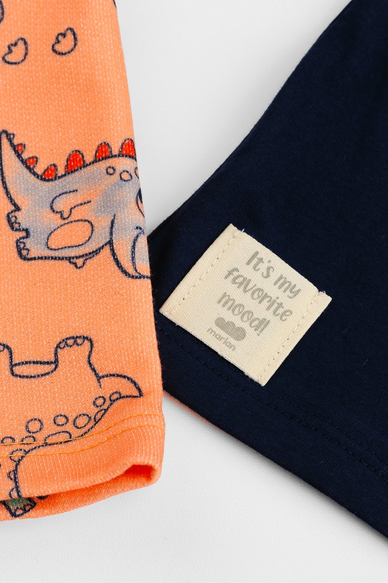 Conjunto Marlan Bebê Menino Dinosaur Marinho