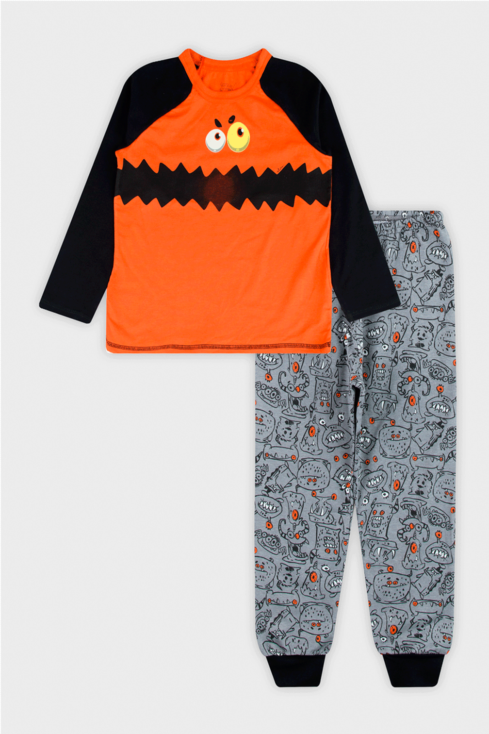 Pijama Longo Infantil Menino Monster Elian