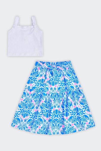 Conjunto Regata e Saia Juvenil Menina Fakini